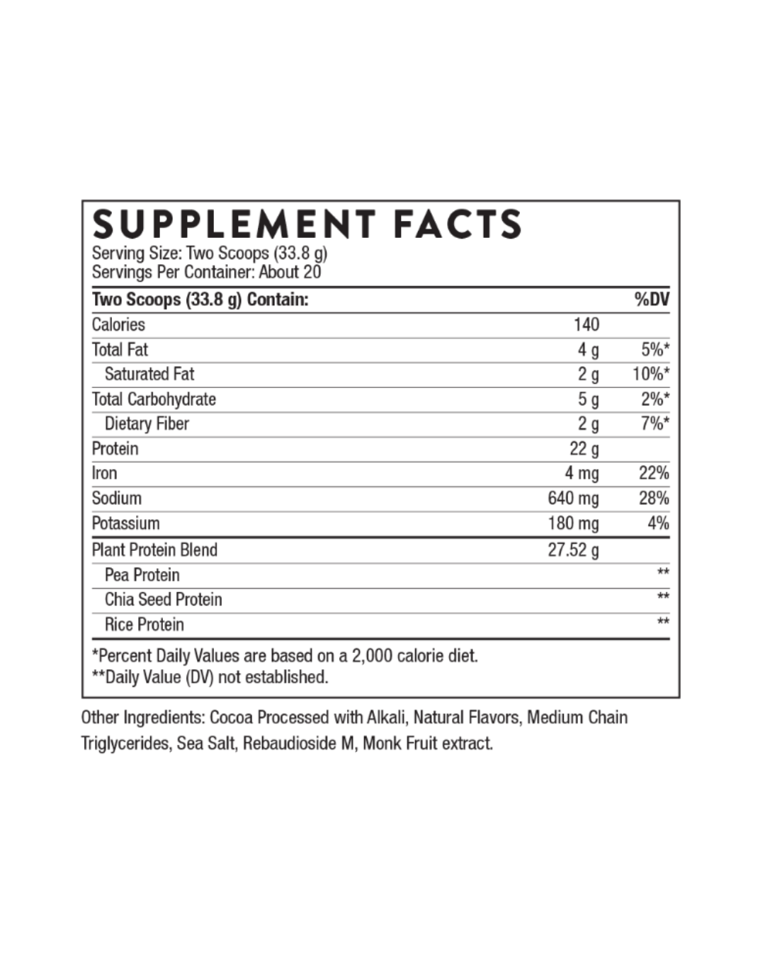 Plant-Based Protein Powder – 22g Complete Vegan Protein for Muscle Rec ...